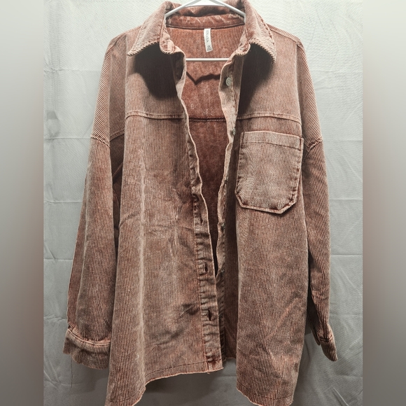 Zenana Outfitters | Jackets & Coats | Zenana Oversized Corduroy Button ...